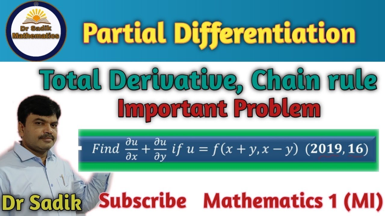 Total derivative| chain rule engineering mathematics problems#1| chain ...