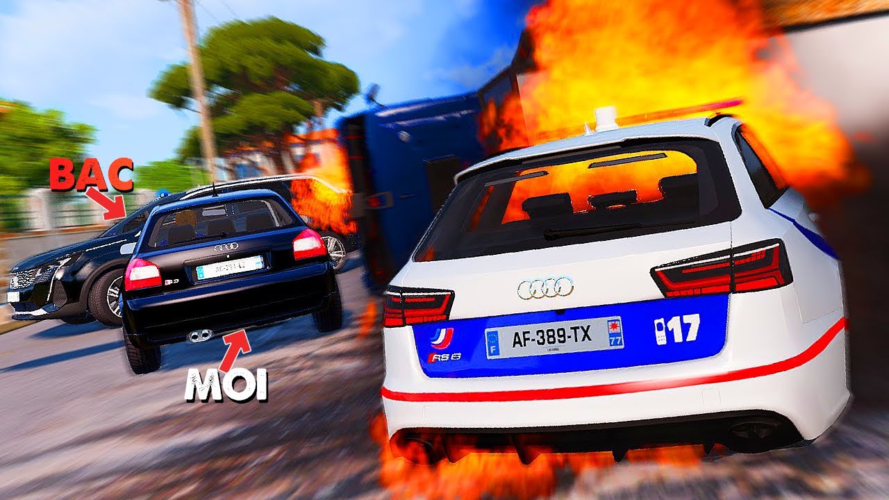 AUDI S3 VS POLICE UNE PATROUILLE PERCUTE UN CAMION À 200KM/H | ARMA FOR ...