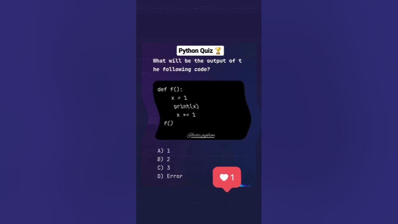 Python Quiz 🏆 Programming Coding Python Javascript Html Computer Pythonquiz Css Quiz