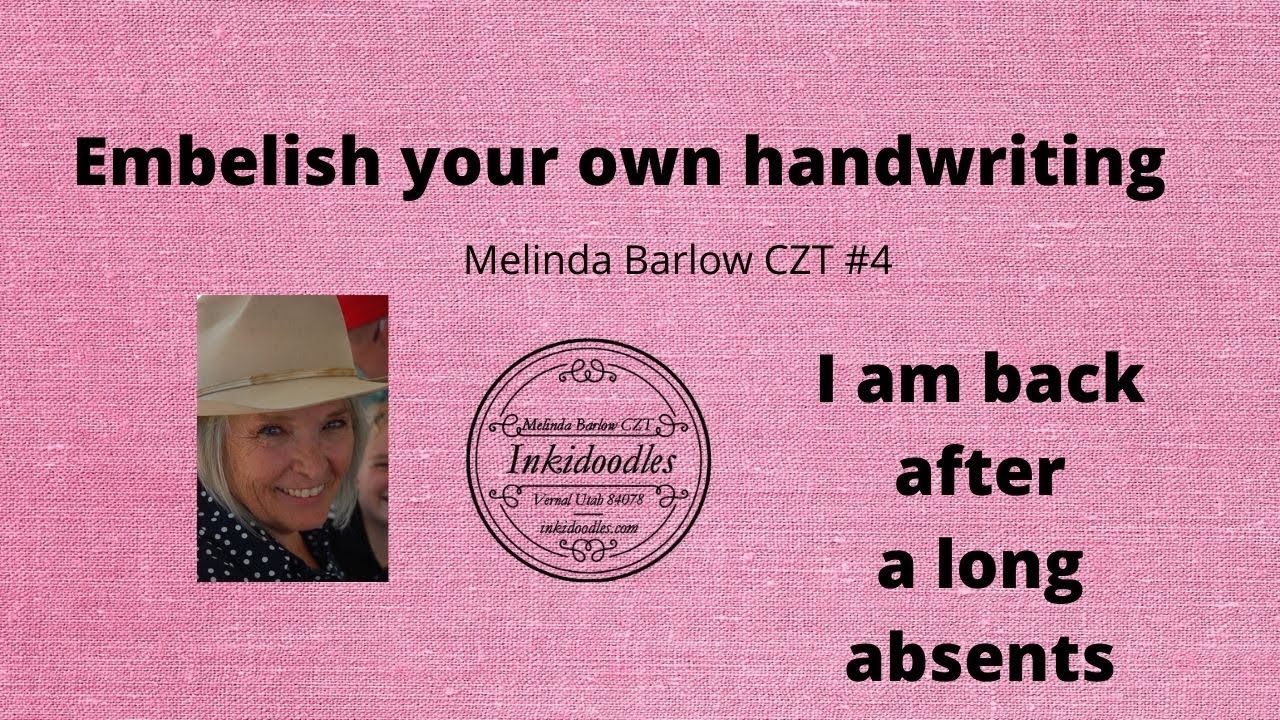 Embellish your own handwriting Tangle Art Lesson - YouTube