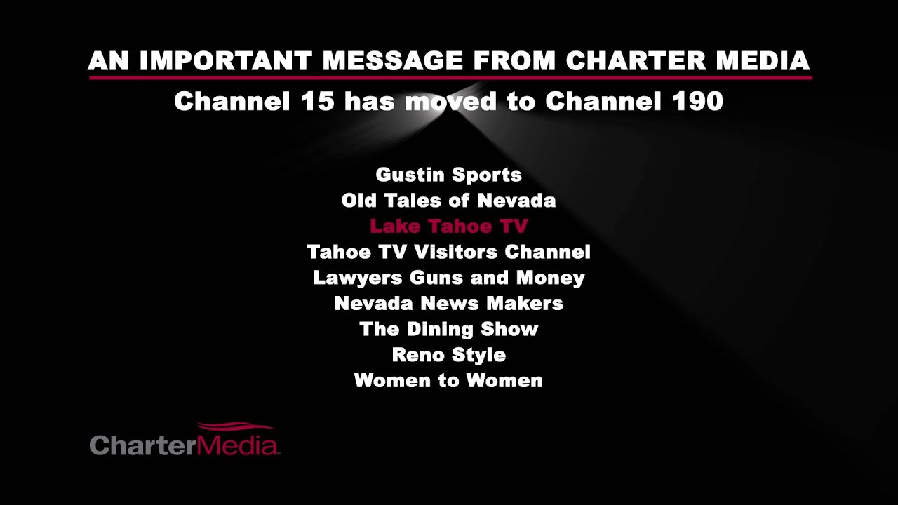 Charter Media Channel 15 To 190 - YouTube