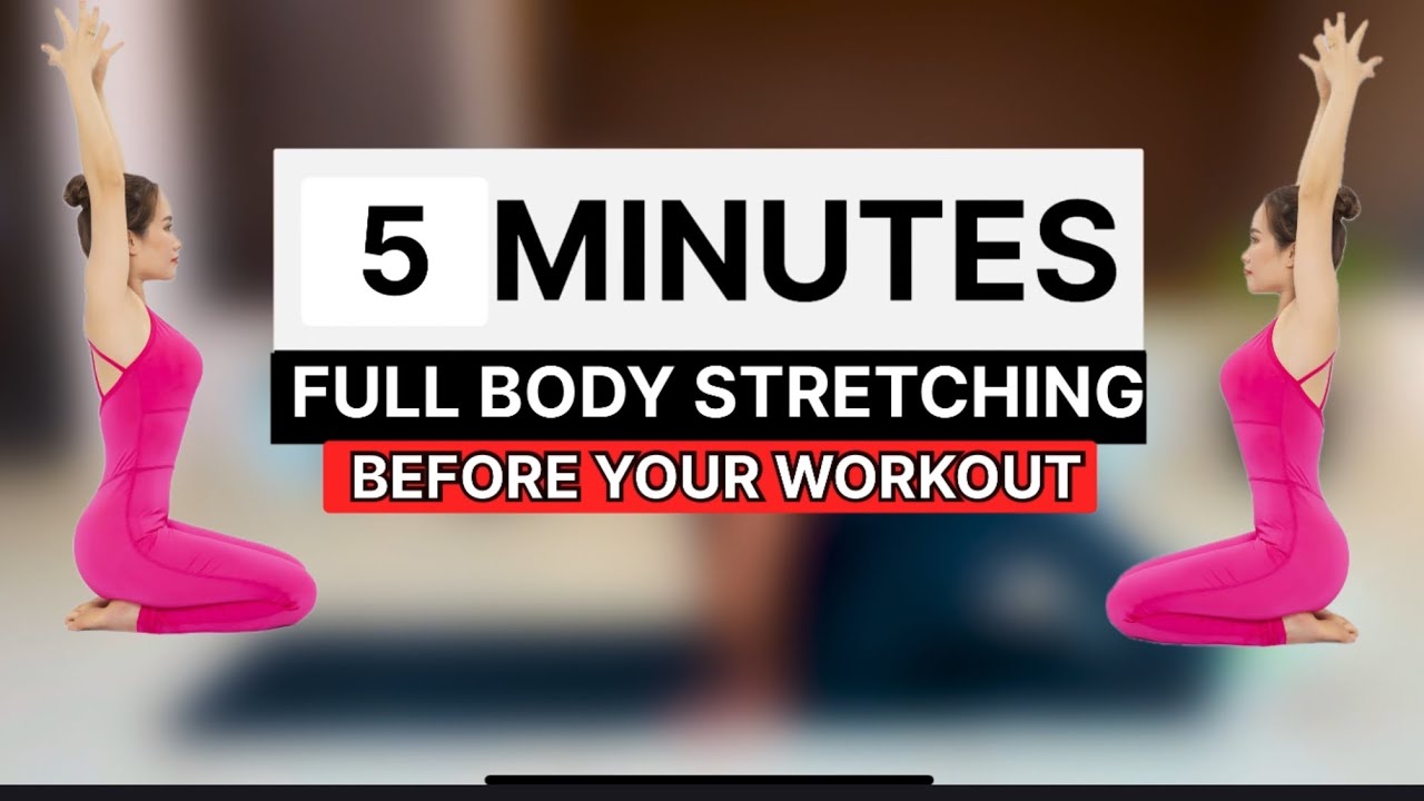 5 Min Whole Body Stretch Routine. (PRE-WORKOUT STRETCH) - YouTube