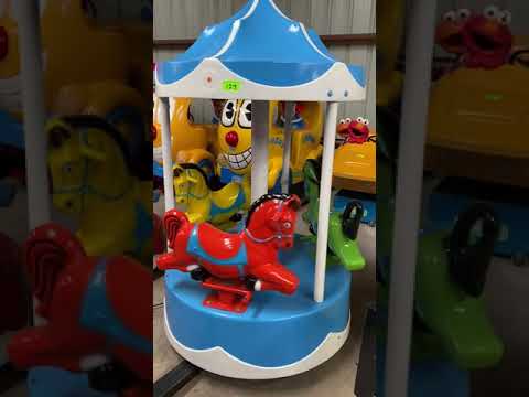 3-Horse Carousel Kiddie Ride (lot 127) - YouTube
