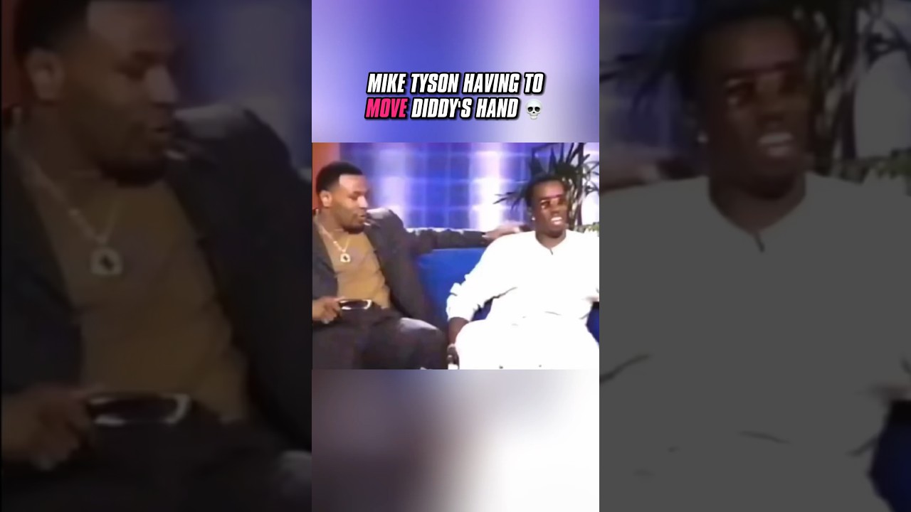 Footage of Mike Tyson having to move Diddy’s hand during an interview ...