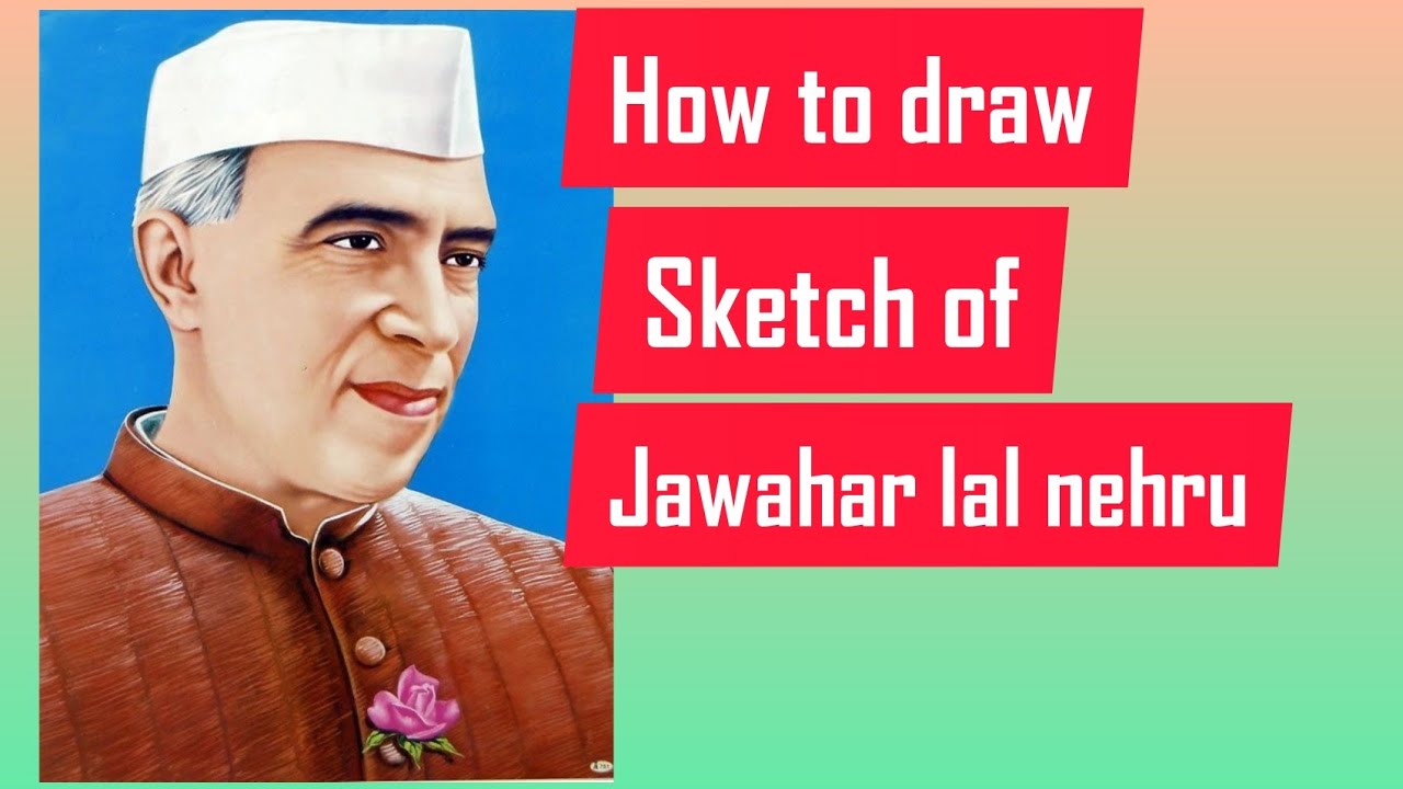 🇮🇳Independence day special drawing jawahar lal nehru,🇮🇳chachaji drawing ...