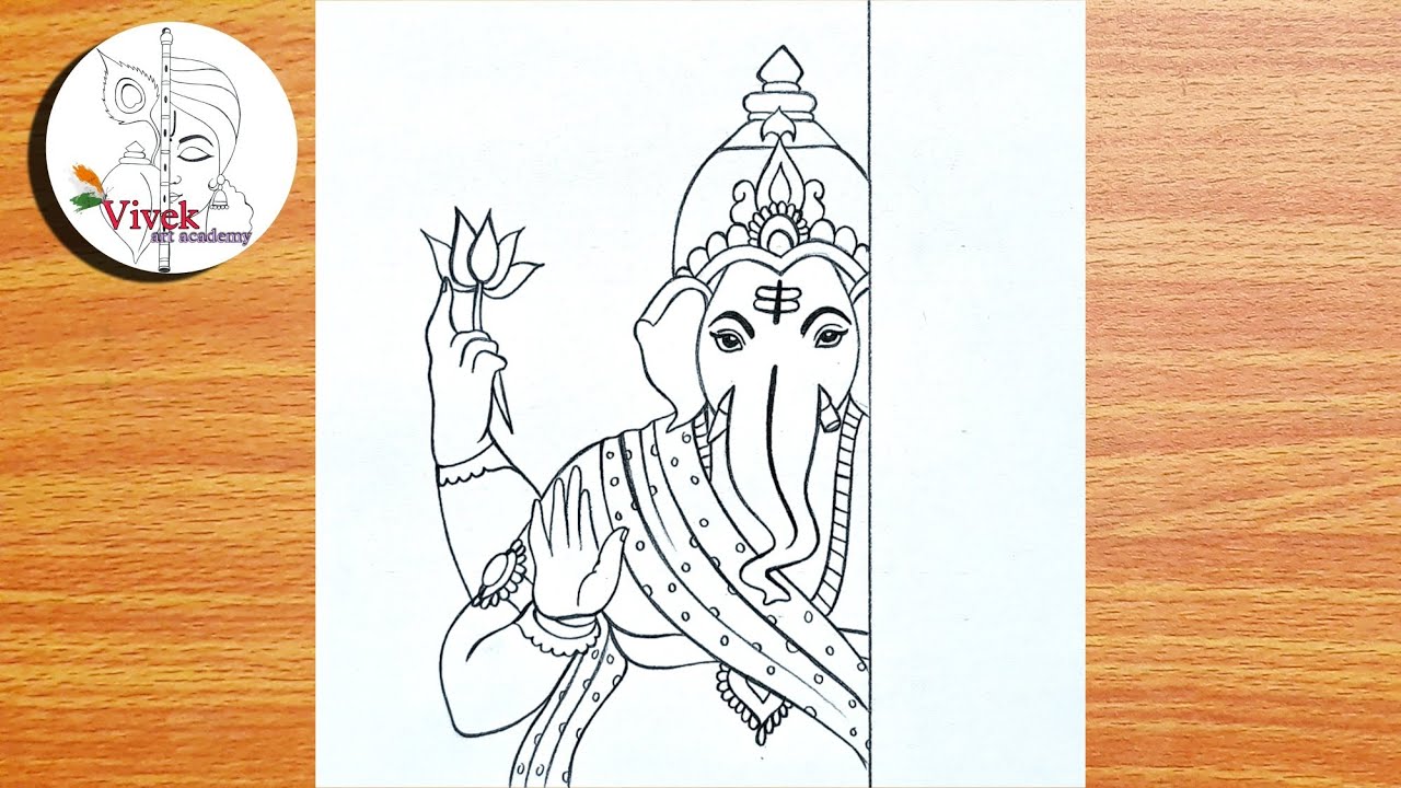 Ganpati Ji Drawing (Pencil Sketch )| God Ganesh Pencil Drawing | Vivek ...