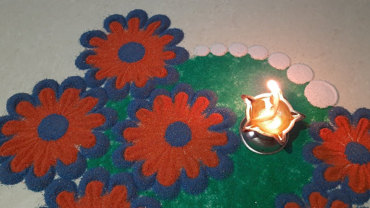 Beautiful Easy Rangoli Design | Rangoli designs by Pallavi Suryawanshi ...