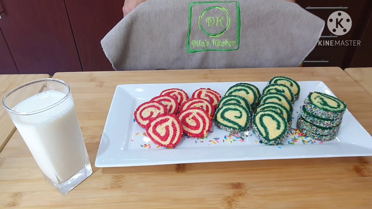 How to make Dila's Christmas swirl pinwheel cookies - YouTube