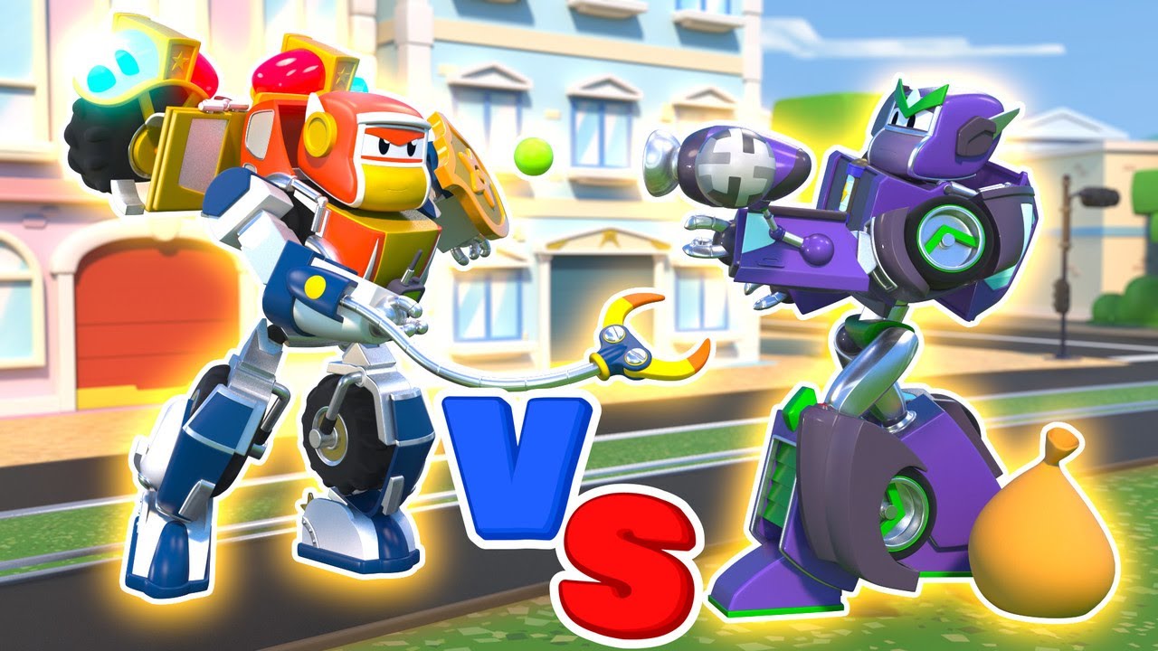 ROBOT CAR vs TRAIN THIEF | RoboFuse - Superhero Rescue | Trucks Videos ...