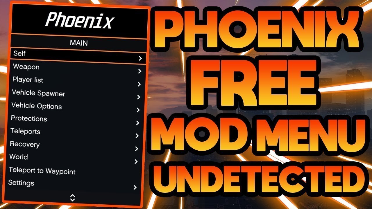 Phoenix 1.4 | FREE GTA 5 Online 1.53 Mod Menu [Undetected] - YouTube
