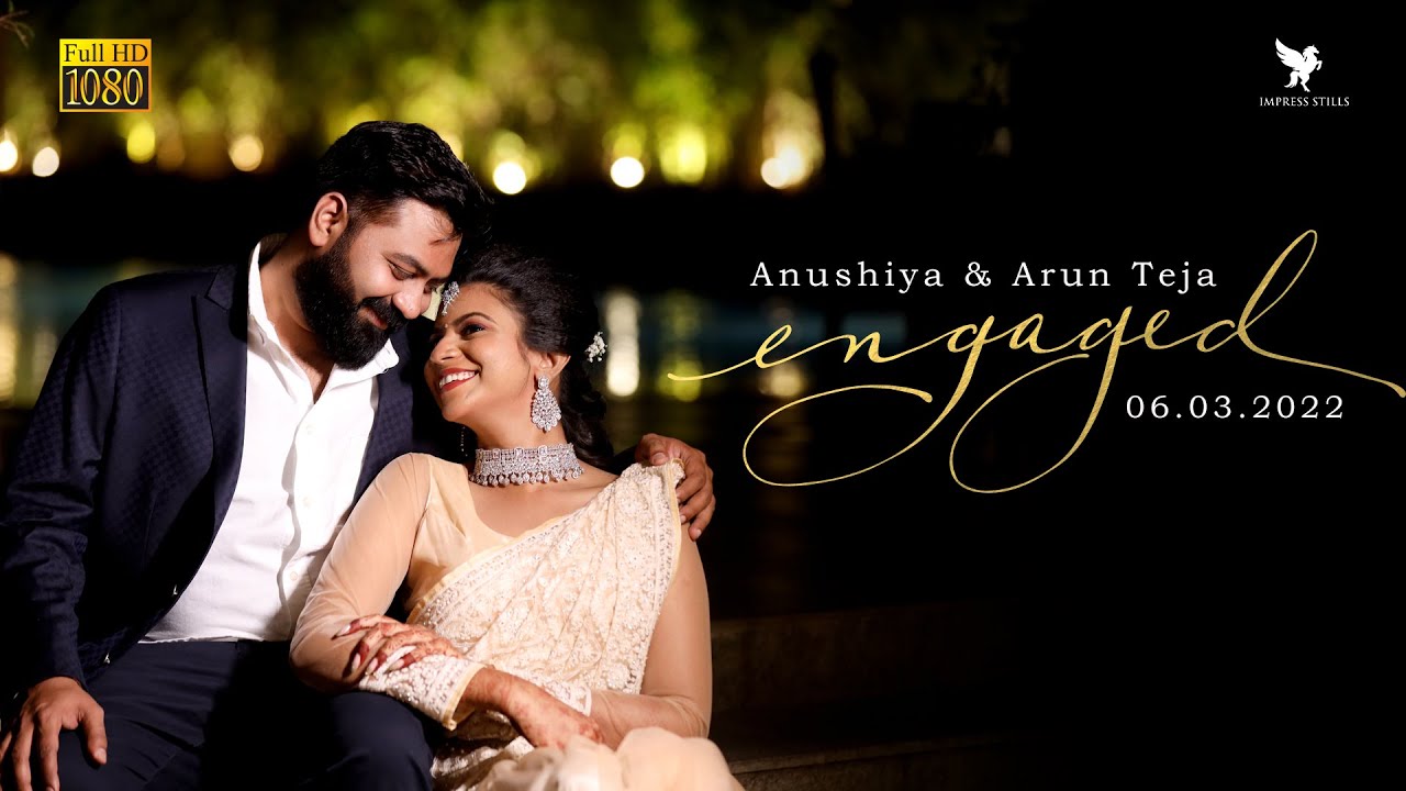 Anushiya & Arun Teja | Engagement | Green Park - Vadapalani - YouTube