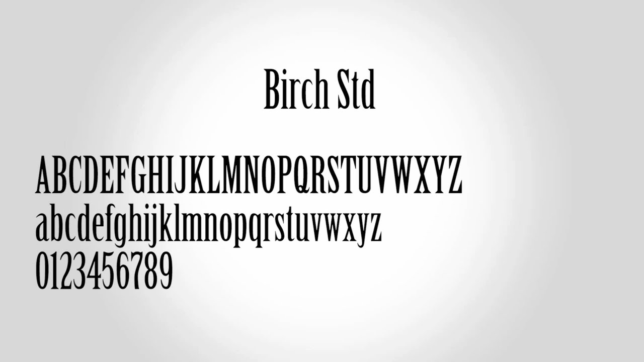 Birch Std Font - YouTube