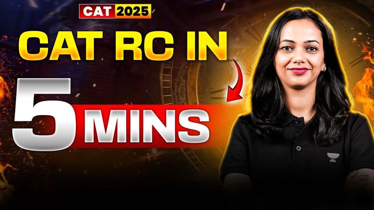 CAT RC in just 5 mins!! EASY & EFFECTIVE - YouTube