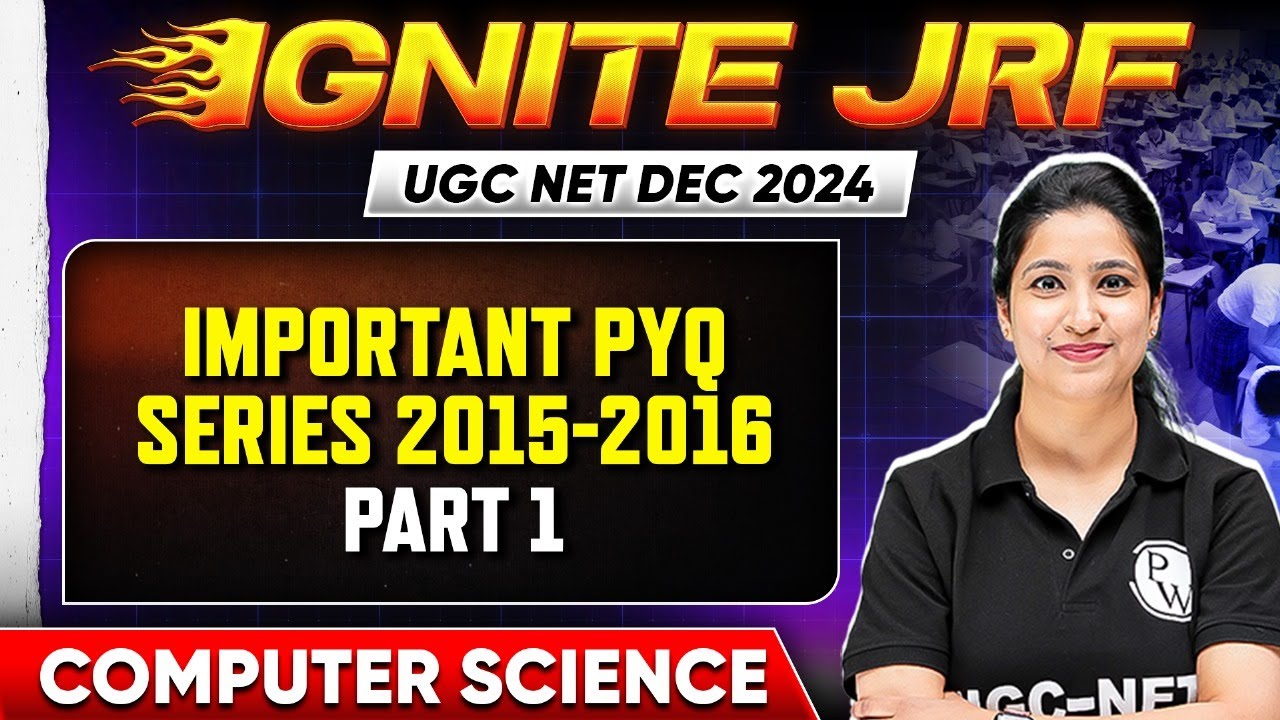 Important PYQ Series 2015 - 2016 Part 1 | UGC NET Computer Science PYQ | UGC NET Computer ...