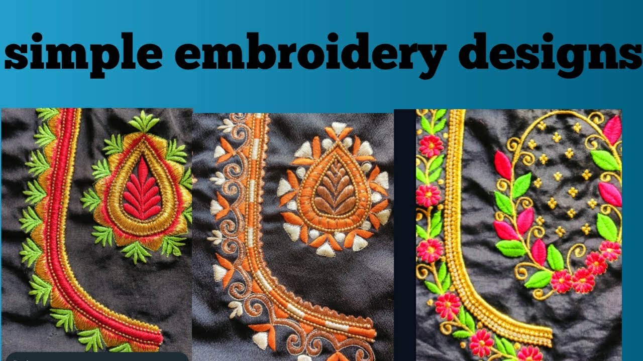 simple embroidery 14 designs#machine embroidery designs # ಕಡಿಮೆ ...