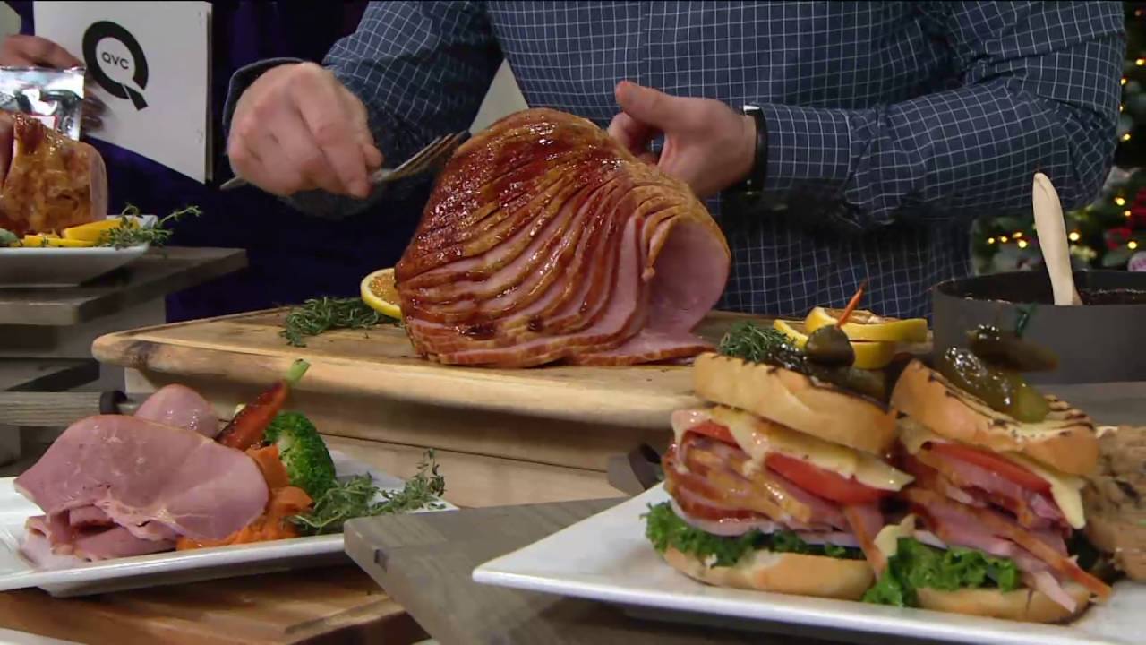 Kansas City Steak Company 7.25-8.25 lb. Ham with Glaze on QVC - YouTube