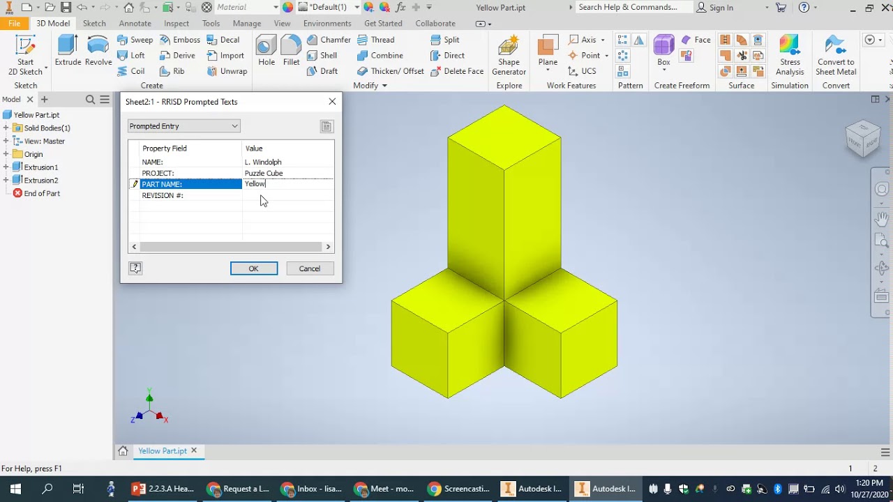 Creating a Multiview Drawing in Inventor using a Custom Drawing Sheet ...