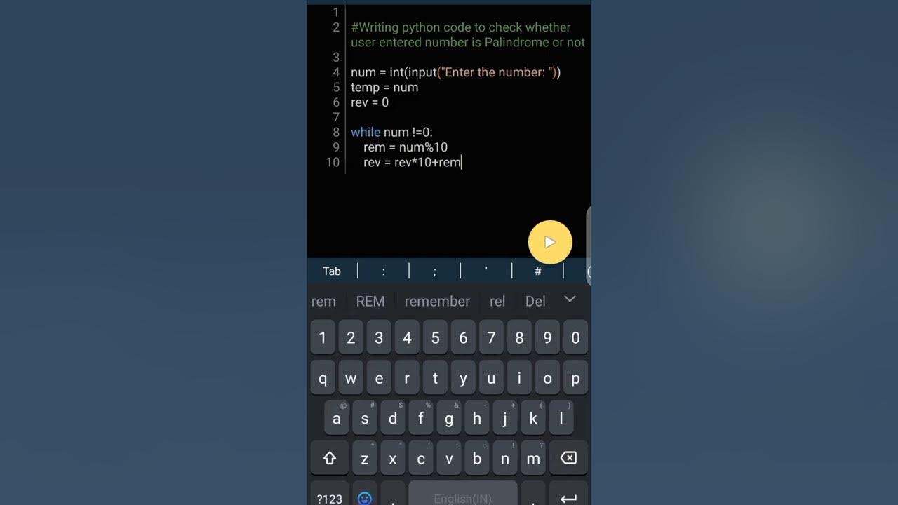 By Using Function Python Code To Check Whether String Is Palindrome