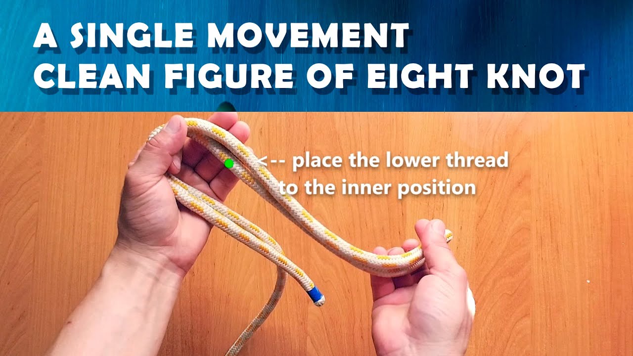Figure of eight on a bight. Tying technique. - YouTube