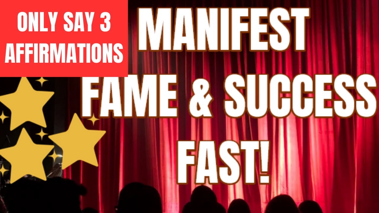 Becoming Famous is easy, actually - Fame And Success Affirmations ...