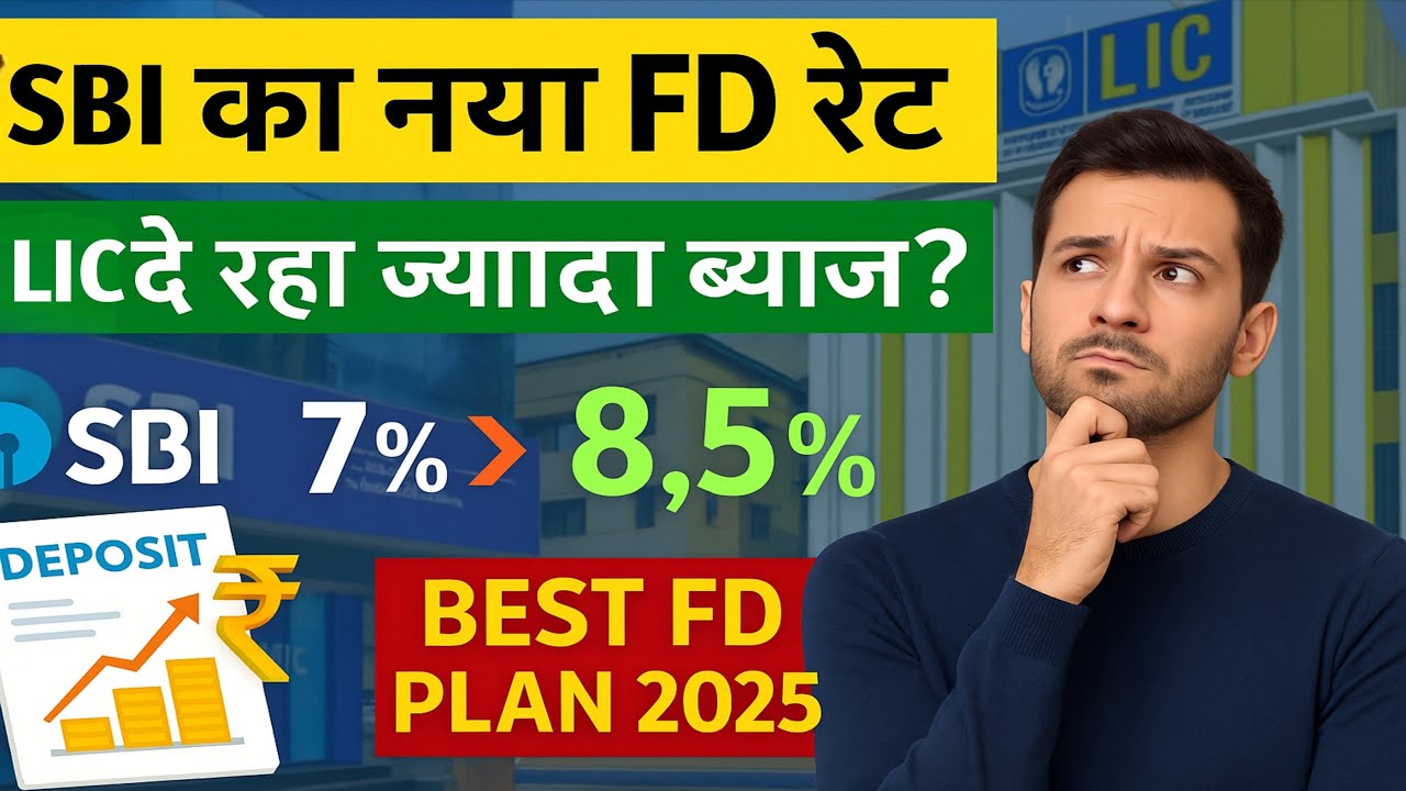 SBI का नया FD रेट 2025 | इससे ज्यादा ब्याज कहा मिलेगा? LIC Best FD Plan ...