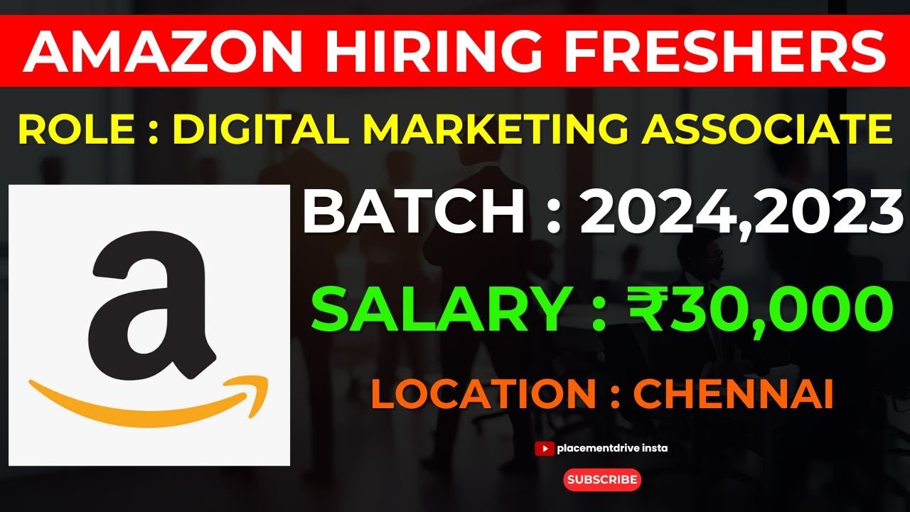 Amazon Prime Video Hiring Digital Marketing Associates | Freshers Jobs ...