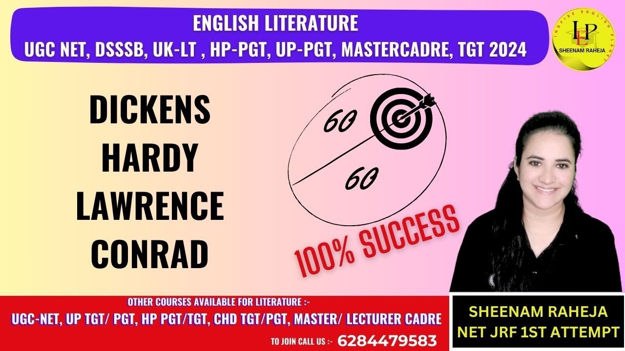DICKENS, HARDY , LAWRENCE, CONRAD #educationalvideo #Englishliterature ...