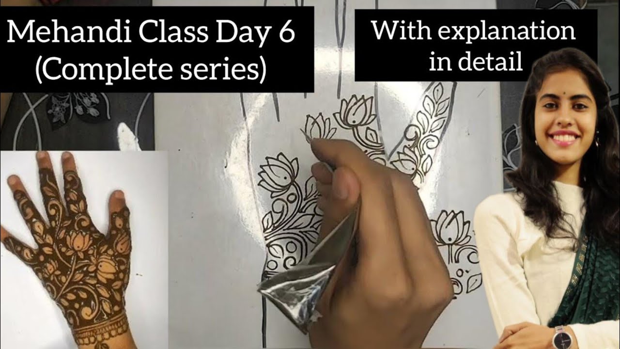 Mehandi Class DAY 6 | Learn Mehandi in 10 Days Challenge 😍| Tanisha ...