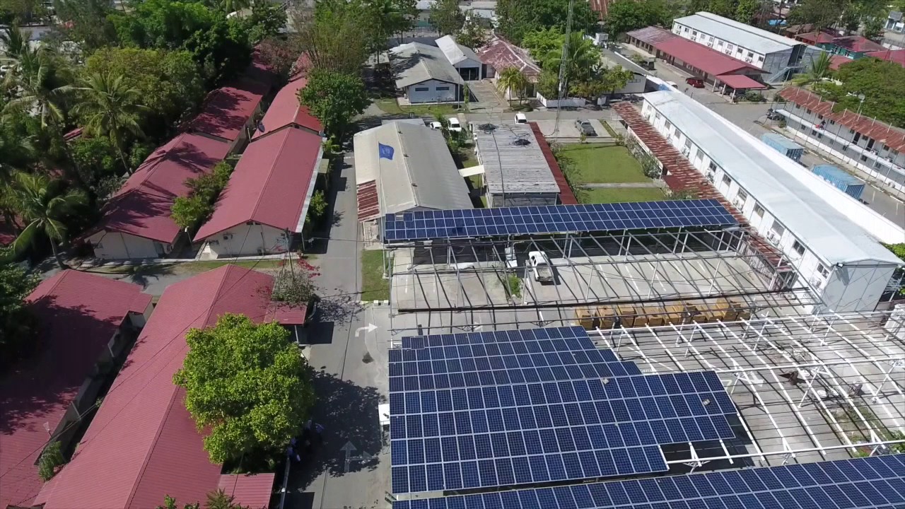 Solar Energy System at UN in Timor-Leste - Drone Aerial Video - 2016 ...