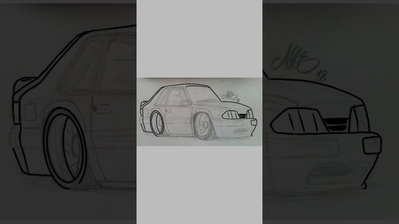 Drawing a Foxbody Mustang !!! - YouTube