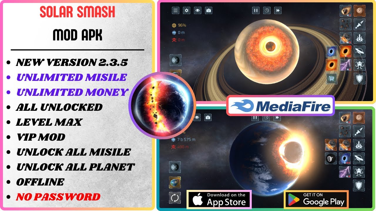 NEW UPDATE !! SOLAR SMASH MOD APK V 2.3.5 LATEST VERSION - UNLOCK ALL ...
