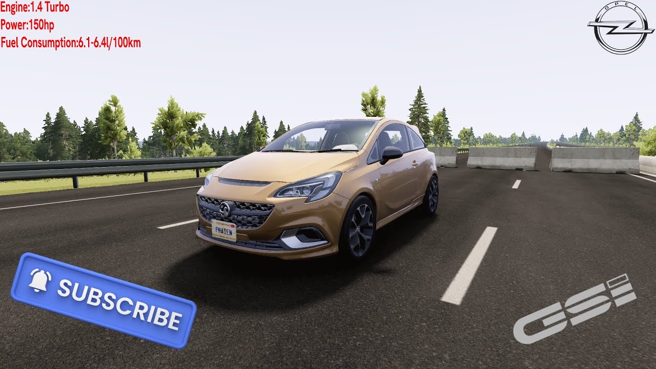 BeamNG Drive- Opel Corsa E+ TEST DE CONSUM - YouTube