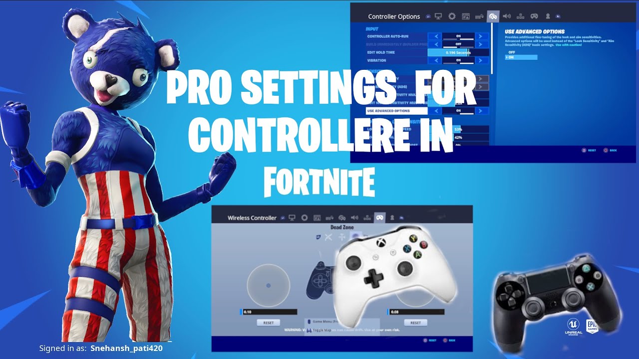 PRO SETTINGS FOR CONTROLLER IN FORTNITE!!! 2020 - YouTube