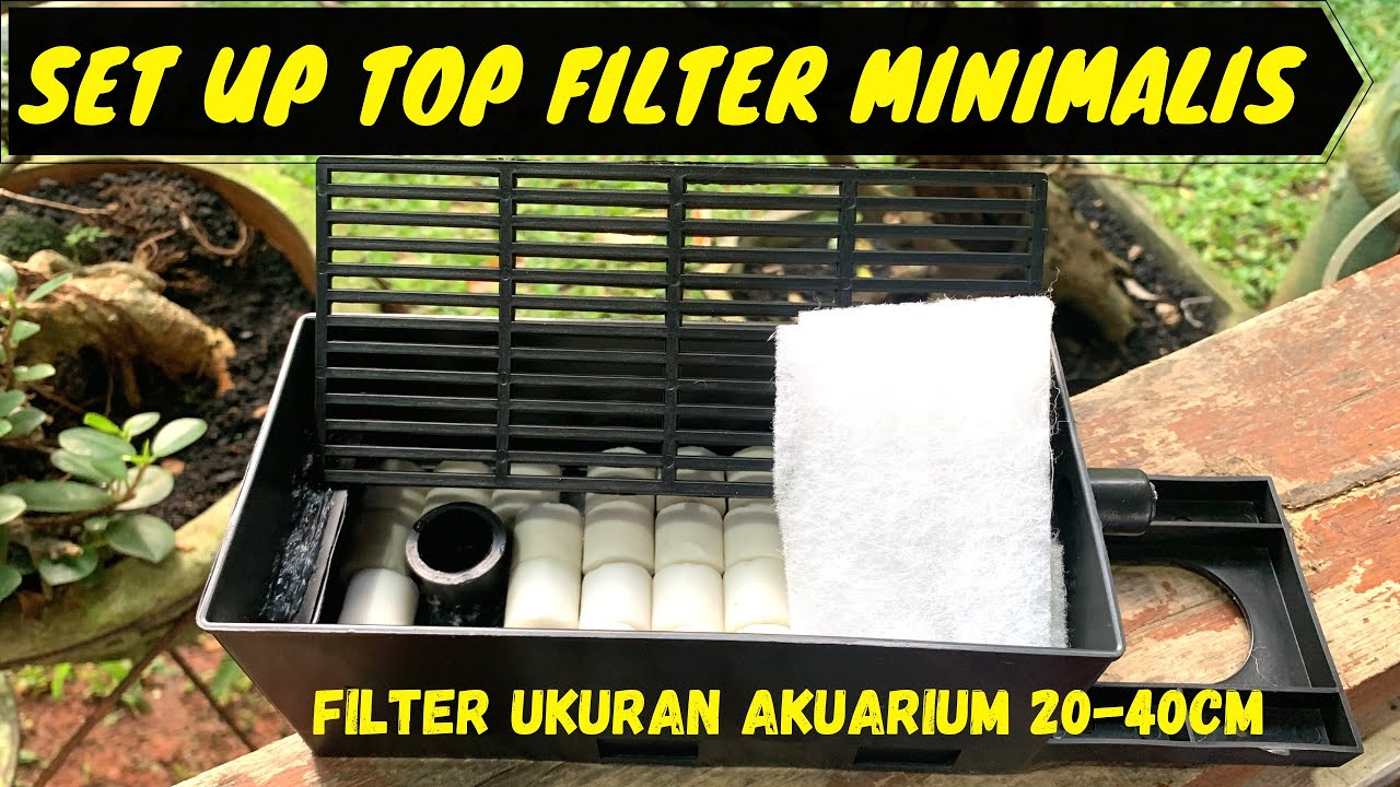 Top Filter Minimalis, Set Up filter ukuran 20-40cm - YouTube