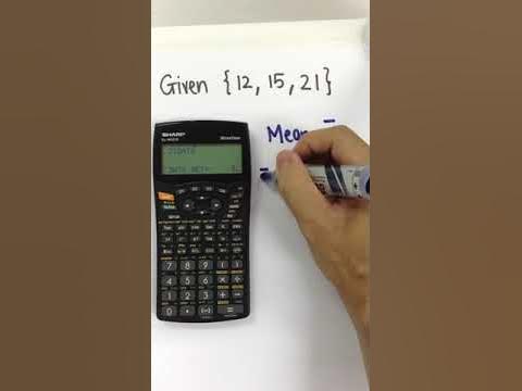 Using SHARP EL W531S to find Mean for Ungrouped Data - YouTube