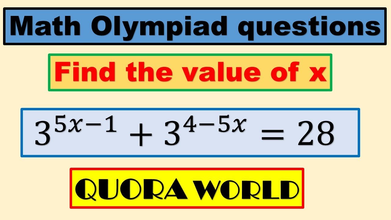 Math olympiad questions || viral math problems - YouTube