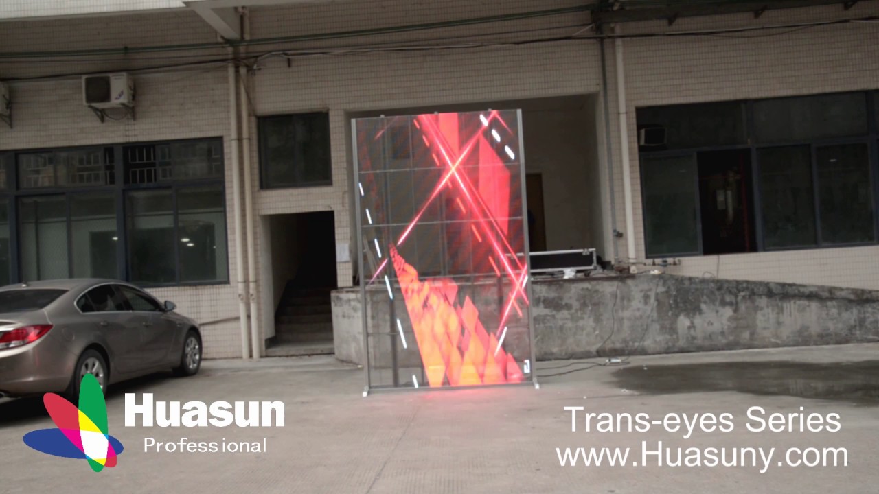 Glass LED Wall Trans-eyes Transparent LED Display P6 6x8ft outdoor ...
