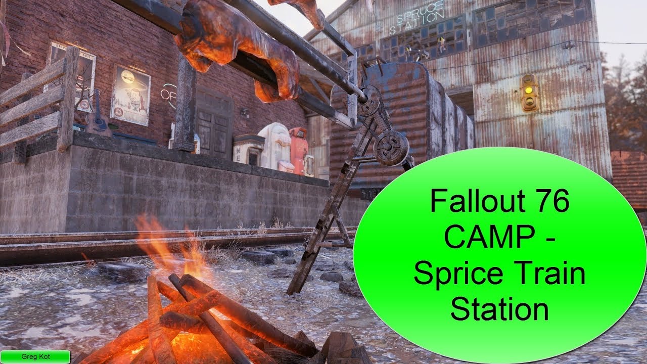 Fallout 76 camp - Spruce Train Station - YouTube