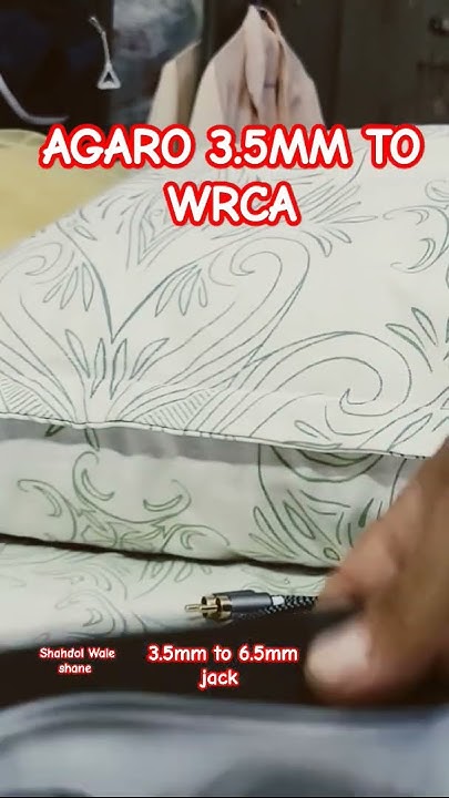 Agaro 3.5mm to wrca cable - YouTube