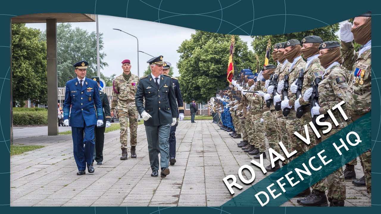 King Philip visits the Defence Staff in Evere - YouTube