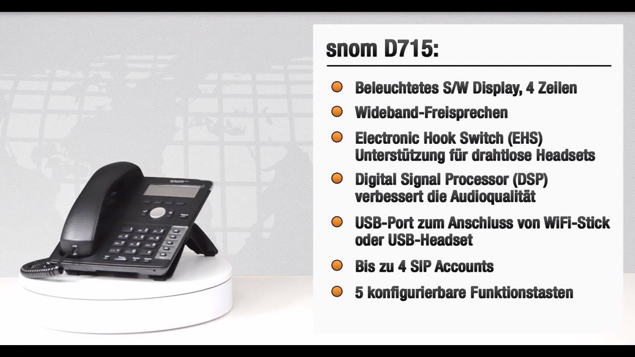 snom D715 IP Telefon Review / Unboxing | voipango.de - YouTube