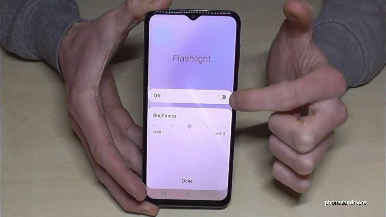 Samsung Galaxy A14 (5G): How to on and off the flashlight/torch? - YouTube
