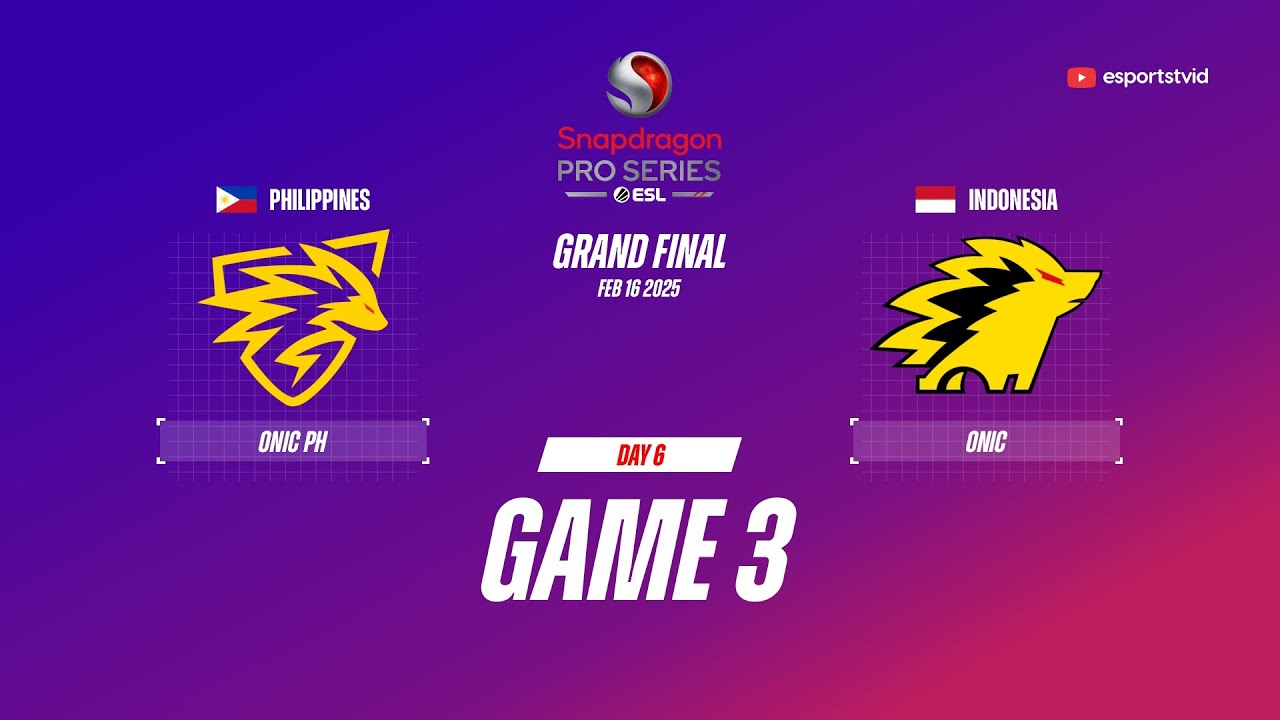 ONIC PH vs ONIC GAME 3 GRAND FINAL ESL Snapdragon Pro Series S6 | ONIC ...