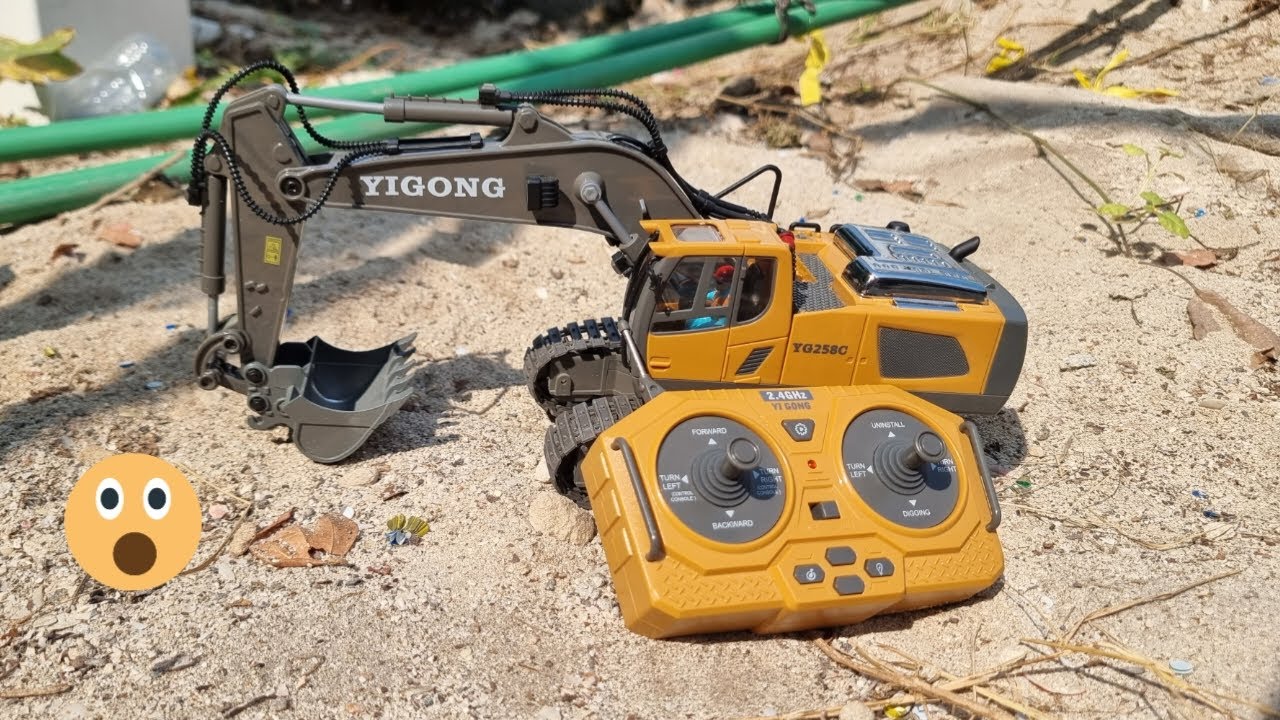 YIGONG rc toy excavator unboxing remote control excavator unboxing and ...
