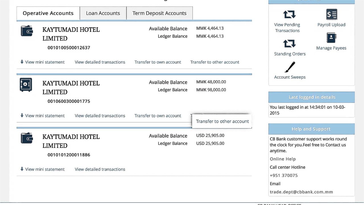 Corporate\How to transfer other account Inputter - YouTube