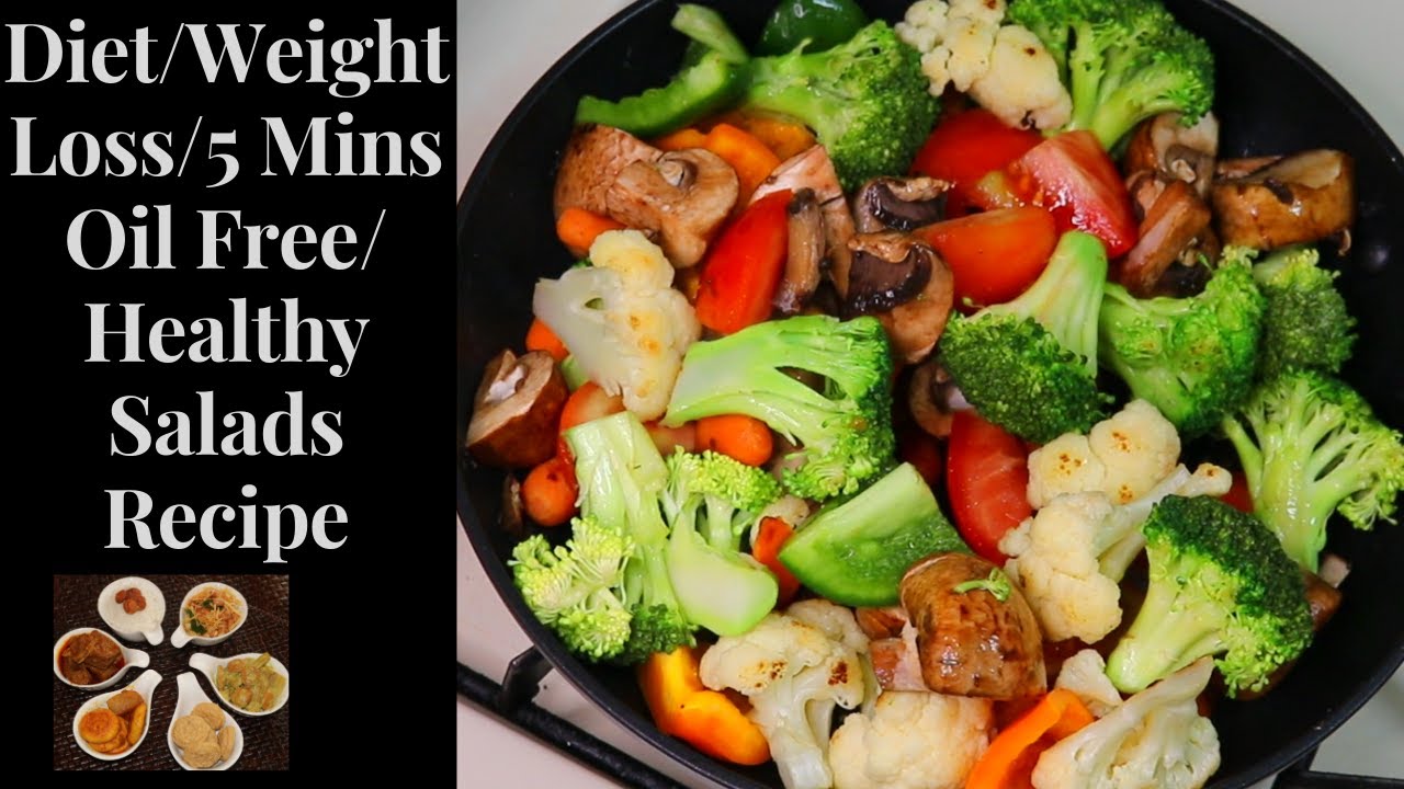 Healthy Diet Salads/Oil Free Salads/Weight Loss Salads Recipe/5 Mins ...