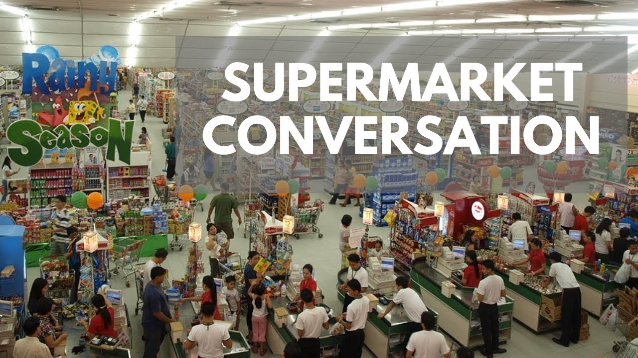 English Learning: Conversation at Supermarket - YouTube