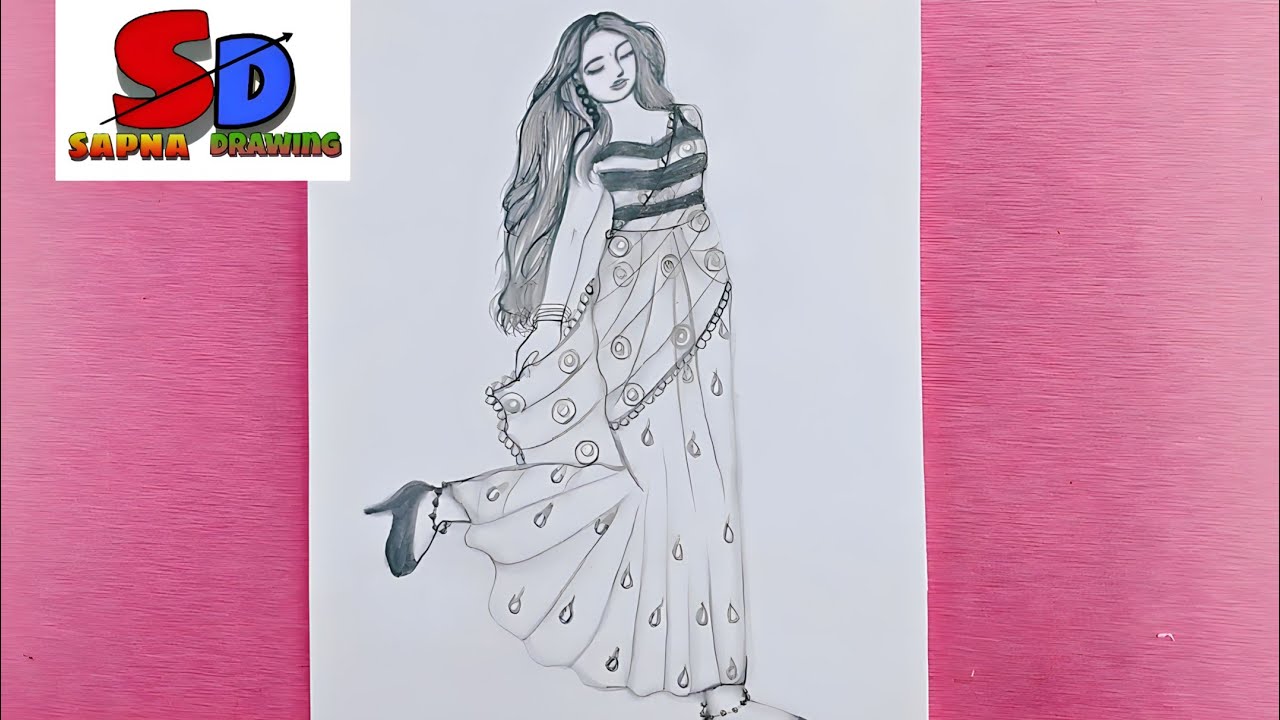 how to draw a model girl fashion - Drawing easy | pencil sketch for ...
