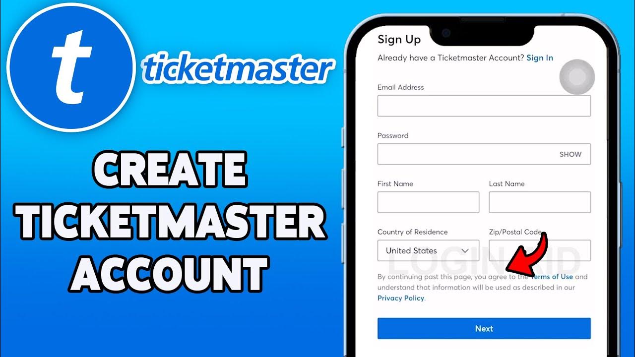 Ticketmaster Account Registration, Sign Up Guide | Create Ticketmaster Account | Ticketmaster ...