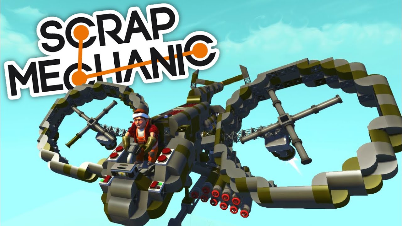 BATTLE HELICOPTER! | Scrap Mechanic #24 - YouTube